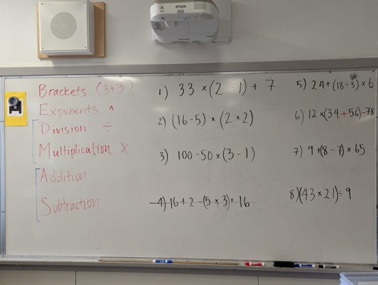 09/22/22 – Math – BEDMAS and Order of Operation – Suncrest Division 1